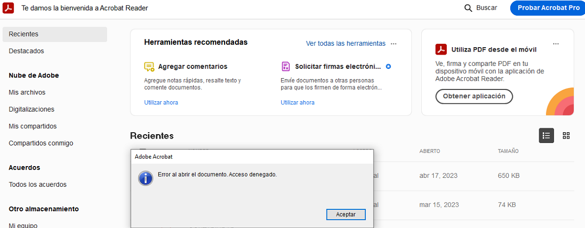 Cómo Solucionar el Error "Acceso Denegado" al Abrir Archivos PDF - CONFIGURAR.NET